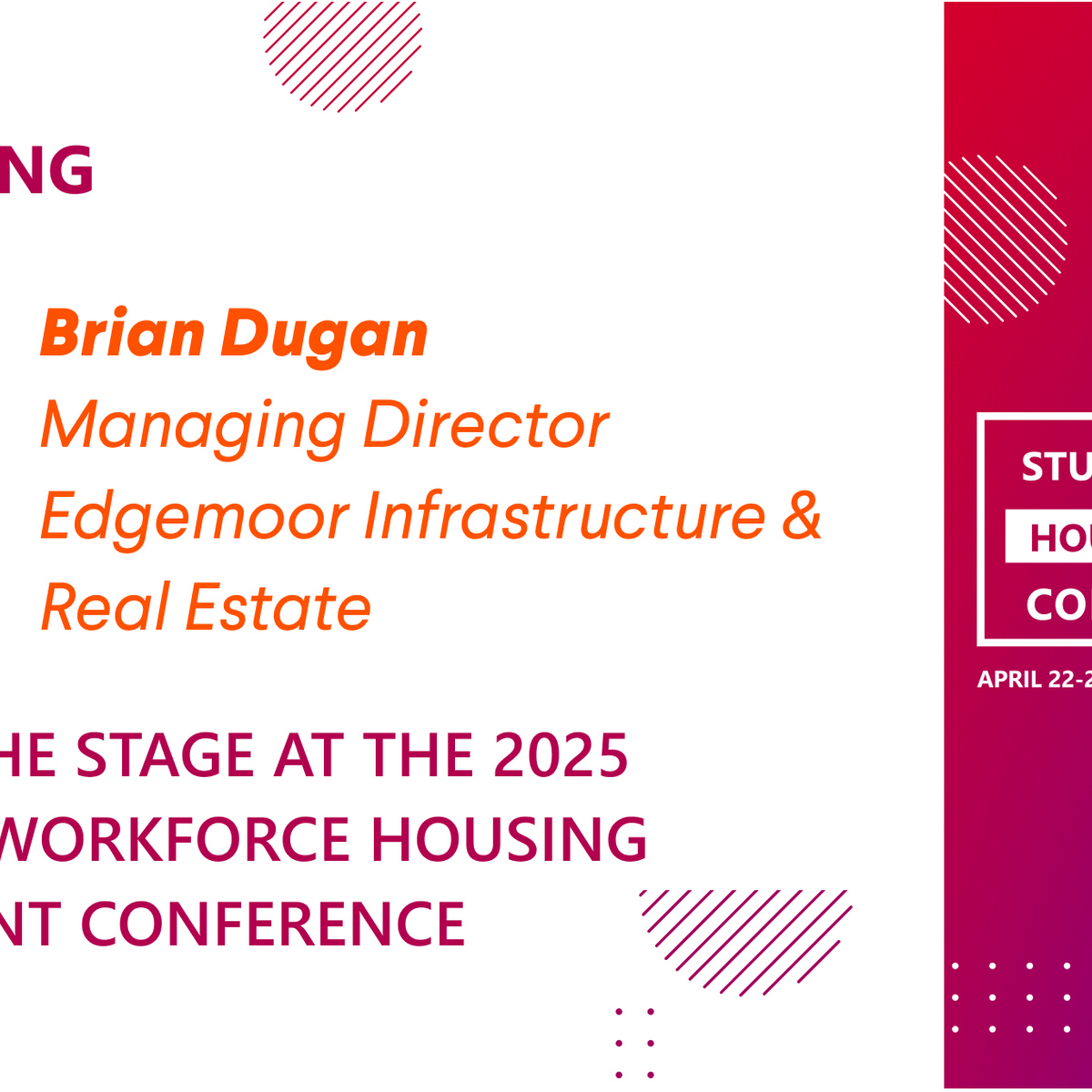 Brian Dugan, Managing Director of Edgemoor Infrastructure & Real Estat ...