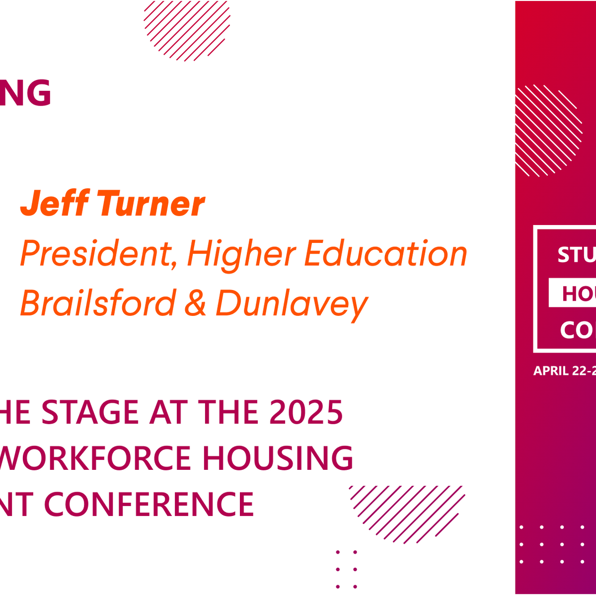 Jeff Turner, President of Higher Education at Brailsford & Dunlavey, i ...