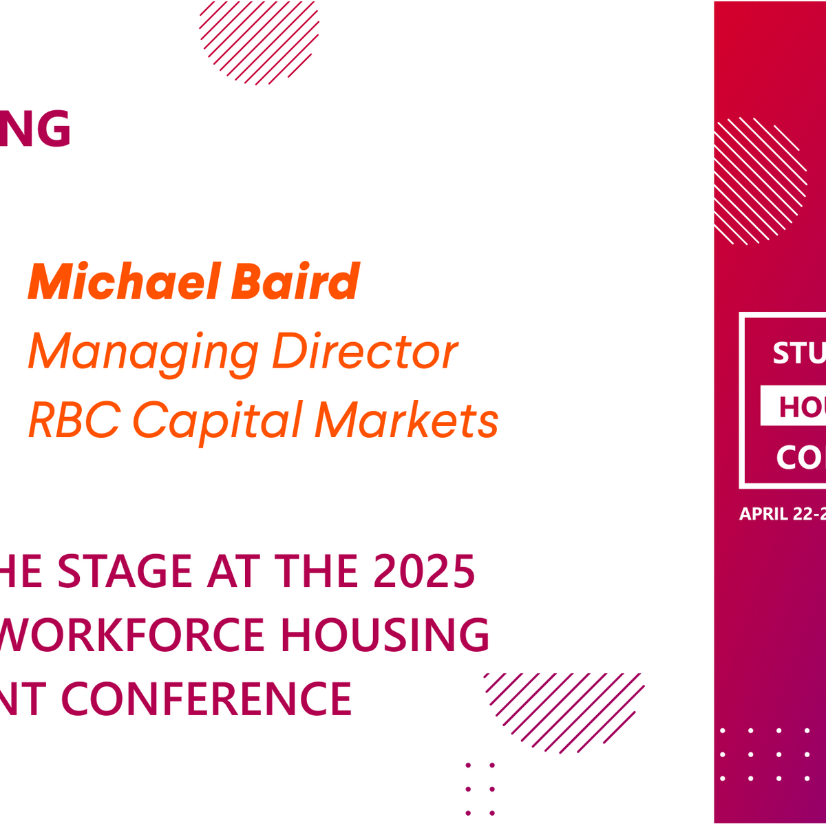 Michael Baird, Managing Director of RBC Capital Markets, is scheduled ...