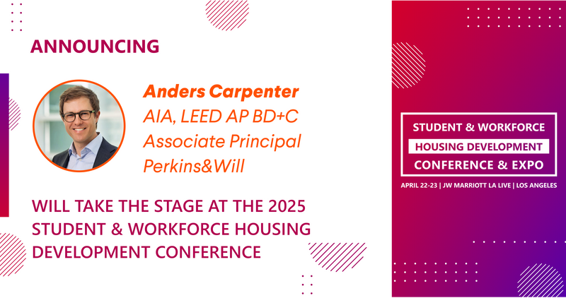 Anders Carpenter, Associate Principal at Perkins&Will, is scheduled to ...